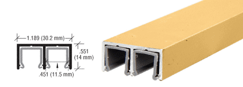 Aluminium Plastic Lined Double Upper Channel — Glass Components UK